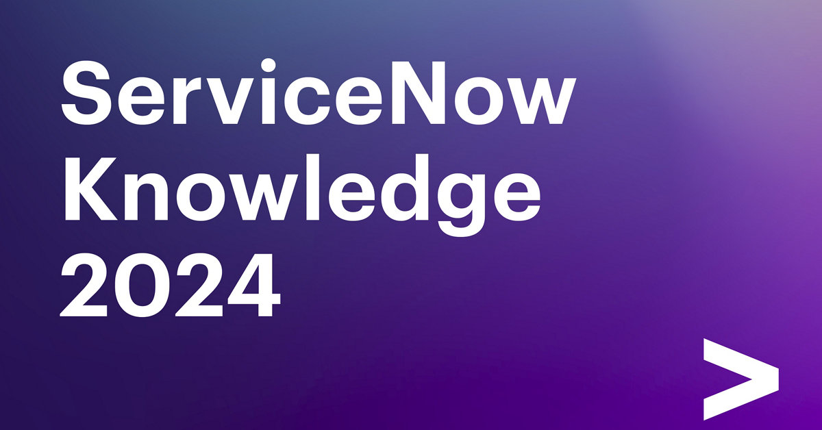 ServiceNow Knowledge 2024 Conference | Accenture
